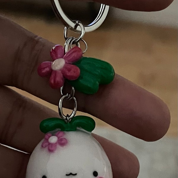 Duck With Bread Keychain, Cute Polymer Clay Figurine, Polymer Clay Duck, Handmade Clay Charm ...