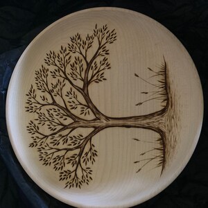 Tree of Life Wooden Bowl Freehand Pyrography Art on Solid - Etsy
