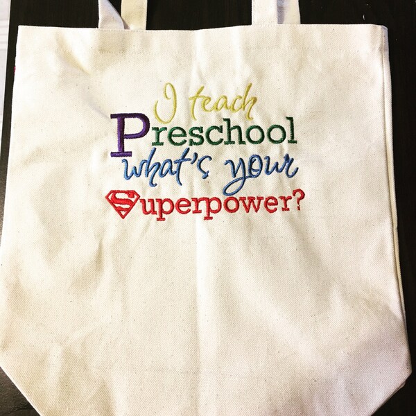 I Teach Preschool Whats Your Superpower Satin. INSTANT DOWNLOAD ...