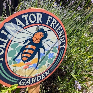 Bee Pollinator Friendly Garden Sign - Etsy