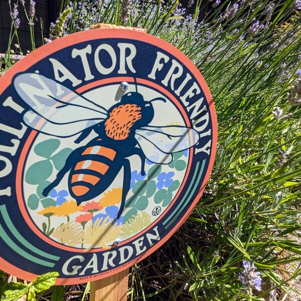 Bee Pollinator Friendly - Garden Sign - Etsy