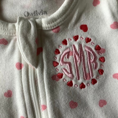 Dotted Monogram Design Frames Set for Machine Embroidery Use - Etsy