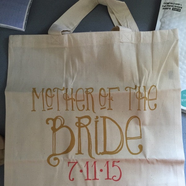 Mother of the Bride Personalized- Wedding Tote Bags - Etsy