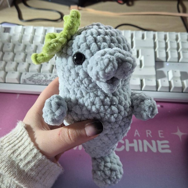 PATTERN/INSTRUCTIONS Manatee, Amigurumi Pattern, Manatee Pattern ...