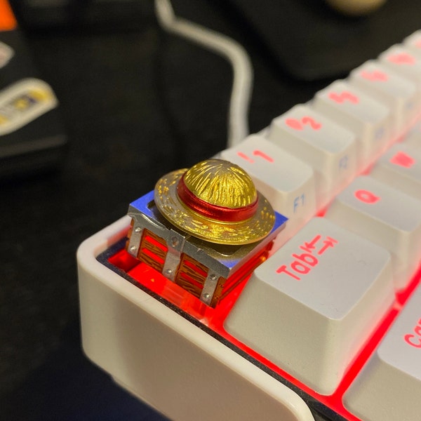 Rotating Genuine One Piece 3D Keycap Luffy Aluminum Alloy Medal ...