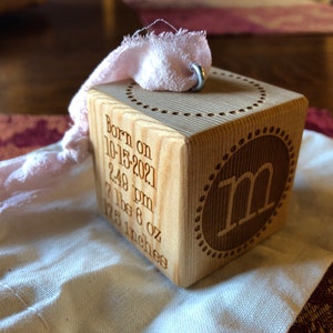 Ornament Block Baby's First Holiday Custom Block Hanging | Etsy