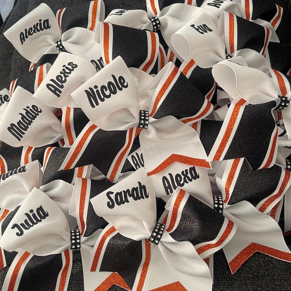 Glimmer Glitter Cheer Bow Key Chain - Etsy