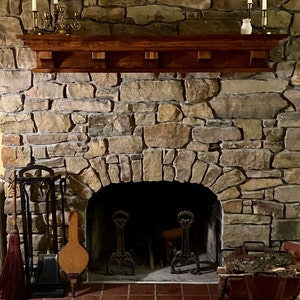 Fireplace Mantel Handmade snake River Model, With Dark Walnut Stain ...