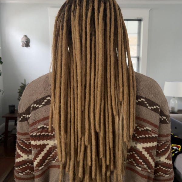 100 Locs Bundle Standard Coiled Tips Honey Tip Handmade Loc Extensions ...