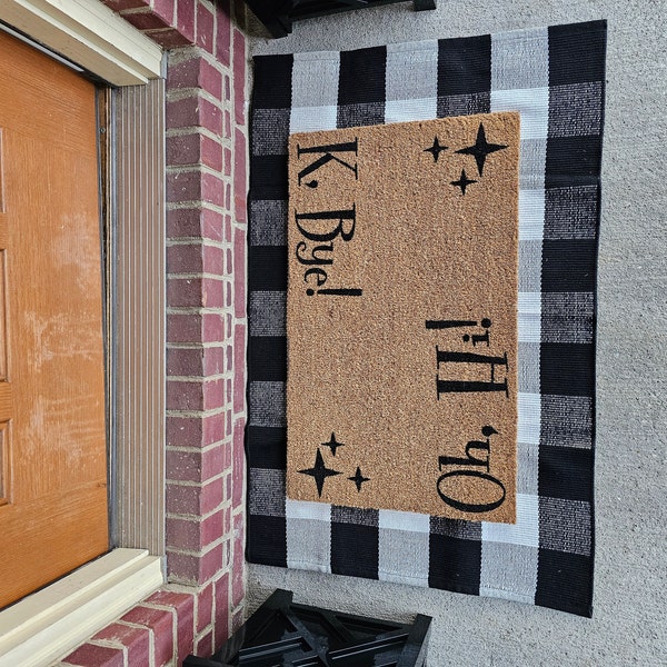 Pink Hey Yall Cow Print Doormat | Animal Print | Western | Ranch | Farm ...