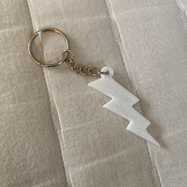Lightning Bolt Keychain, Bolt Keychain, Symbol Keychain, Bolt Chain ...