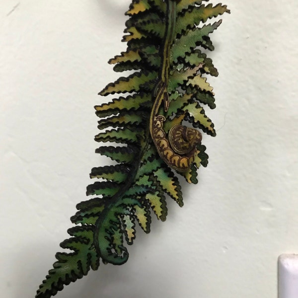 Ultra Realistic Fern Leather Bag Charm and Keyring Keychain Accessory ...