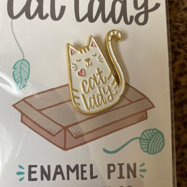Cat Lady Enamel Pin - Mothers Day Gift - Gift for Her Cat Pin - Cat ...