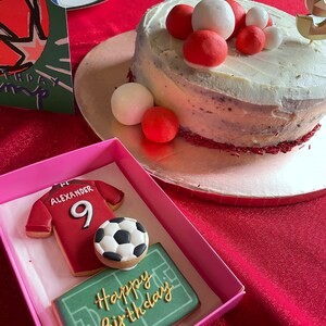 Personalised Football Fan Birthday Biscuits, Gift for Football Fan ...