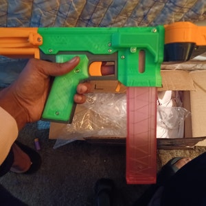 Halo M6 Magnum Full Auto Flycore Nerf Half Dart Blaster - Etsy