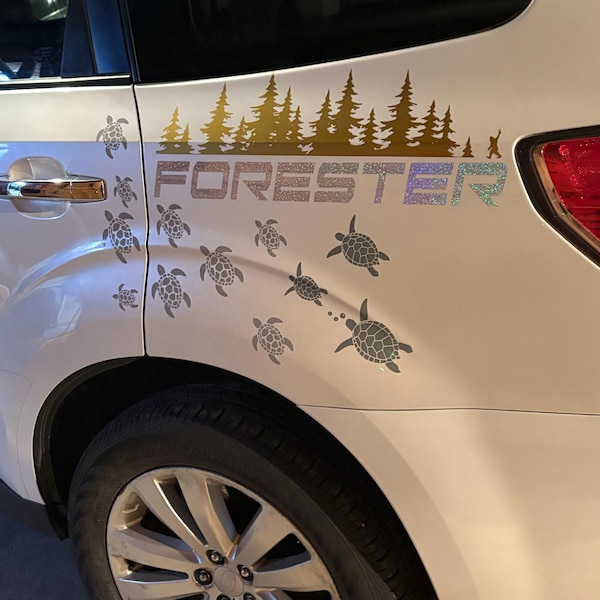 Treeline Forest Style A Set of 2 (L and R) Vinyl Decals - Etsy