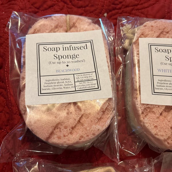 Soap Infused Eco-sponge - Etsy