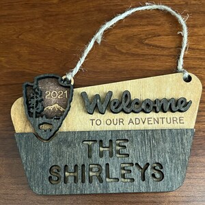 Park Style Welcome Sign Parks System Inspired Family Name - Etsy