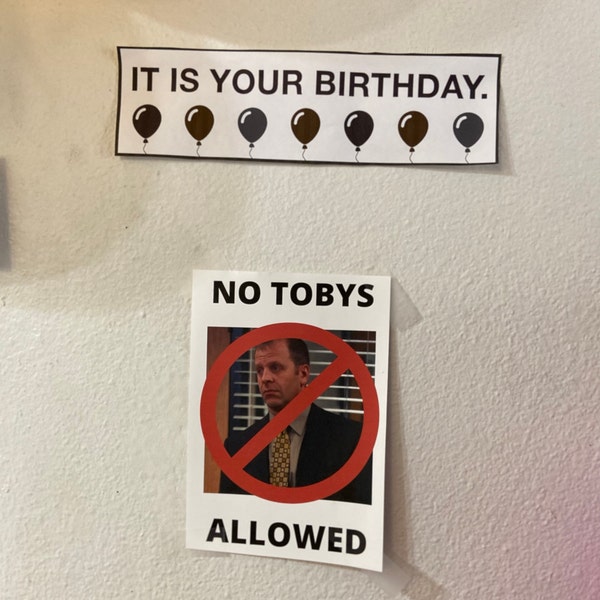 No Toby's Allowed Office Inspired Party Printable | the Office Party ...