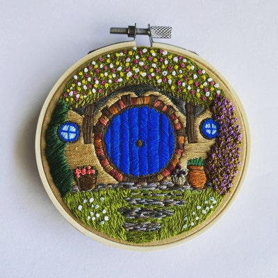 PDF Embroidery Pattern: Hobbit Door, Lotr - Etsy