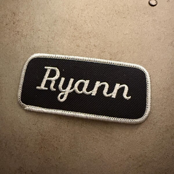 Embroidered Custom Iron-on Rectangle Name Patch - Etsy