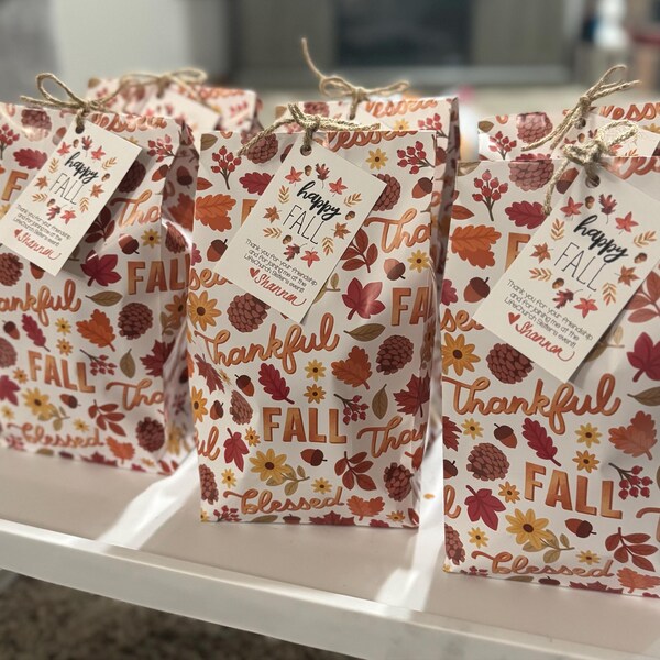 Happy Fall Gift Tag Template, Printable Hello Fall Gift Tag, Editable ...