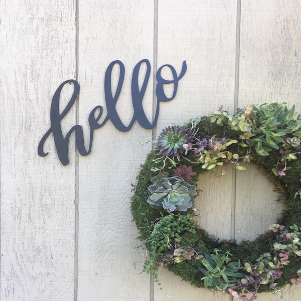 Hello Sign #1, Metal, Wall Art*metal Wall Decor - Etsy