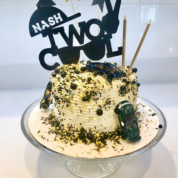 Custom Two Cool Cake Topper, Personalized 2 Cool Topper, Two Cool Party ...