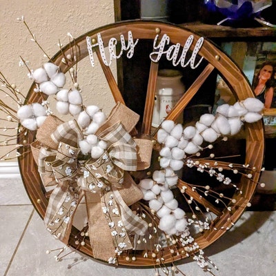 Lavender and Burlap Farmhouse Bow, Wreath Wired Bow Lantern Bow ...