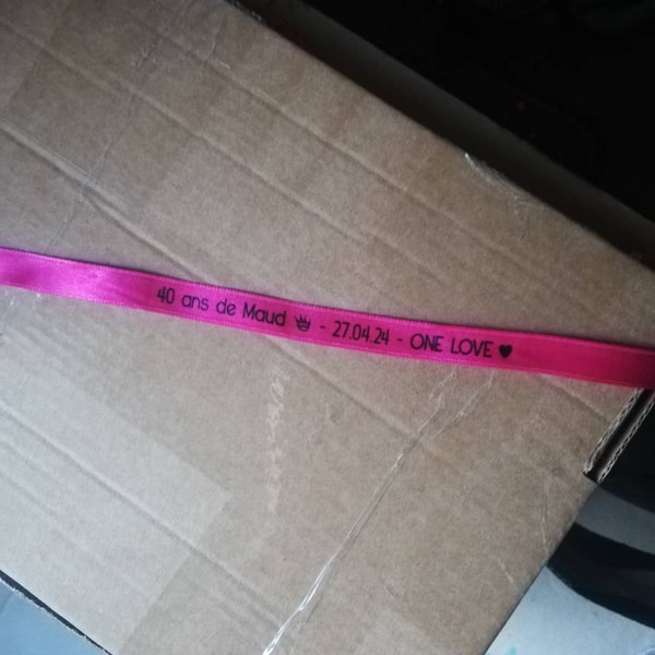 Bracelet ruban satin simple personnalisé (EVJF, Mariage, anniversaire ...
