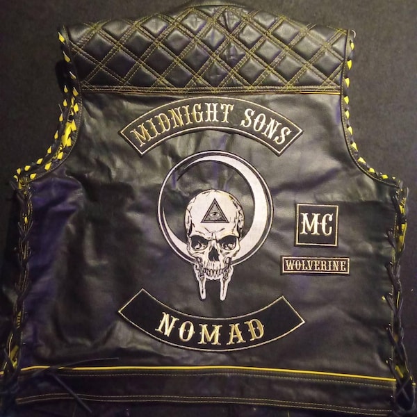 Custom Embroidered Rocker Patch Set, Motorcycle Club Rockers Iron-on ...