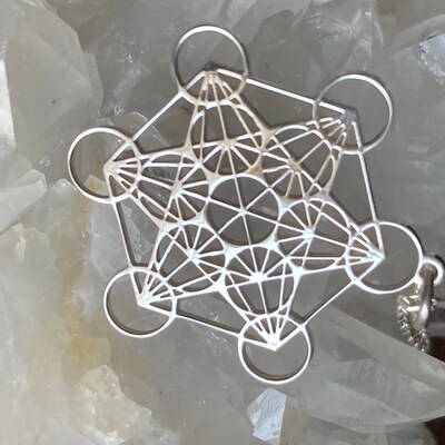 Gold Plated on Silver Torus Silver Necklace Sacred Sacred Geometry ...