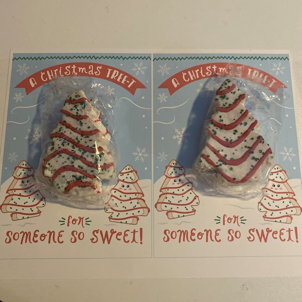 Christmas Tree Cake Printable, Christmas Tree Cake Tag, Christmas Gift ...