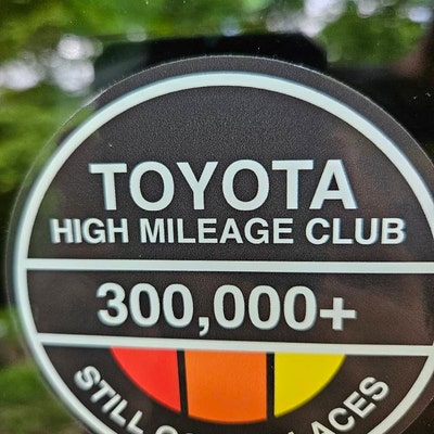 Toyota High Mileage Club Vinyl Sticker 4WD 4X4 Japanese Vintage Retro ...