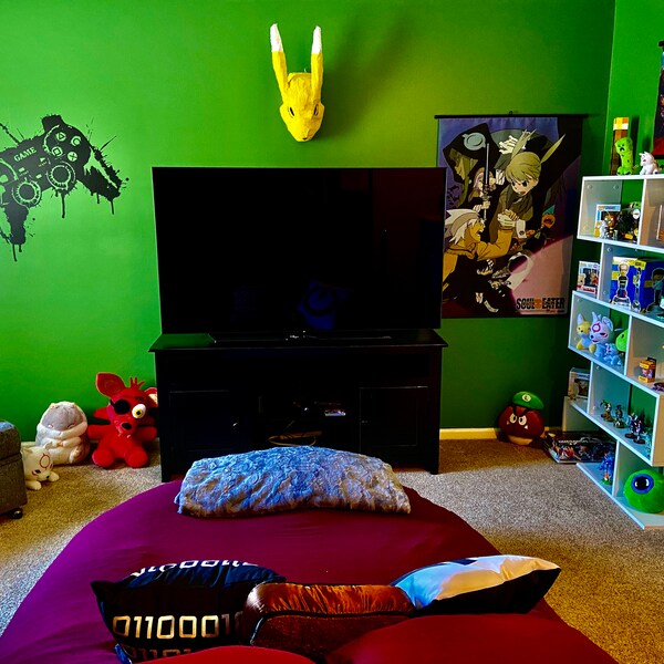 Video Game Wall Decal - Gamer Controller Wall Decal Splat Paint ...