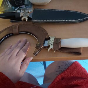 Druid's Crescent Moon Boline With Bone Handle for Ritual - Etsy