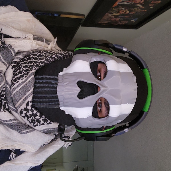 3D Printed Skull Ghost Cosplay Mask - Various Colors - Etsy