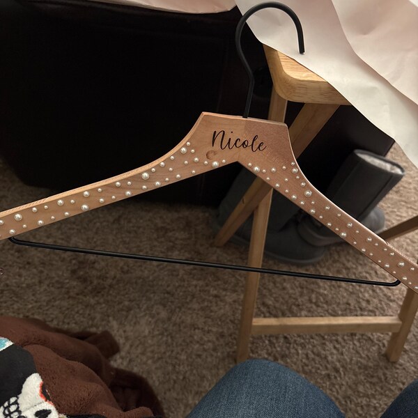 Wedding Title Hanger, Wedding Hangers, Bridesmaid Hanger, Personalized ...