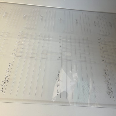 Personalized Acrylic Chore Chart for Kids or Teens for Weekly and Daily ...