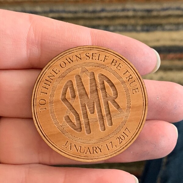 AA Medallion, Alcoholics Anonymous Monogram Token, Personalized ...