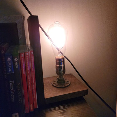 Table Lamp-desk Lamp-edison Steampunk Lamp-rustic Home Decor-gift for ...