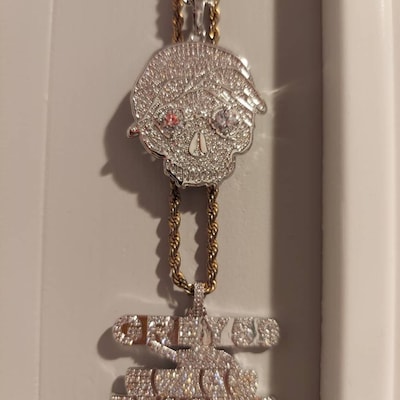 The Weeknd XO Necklace Iced Out XO Pendant Stainless Steel Chain abel ...