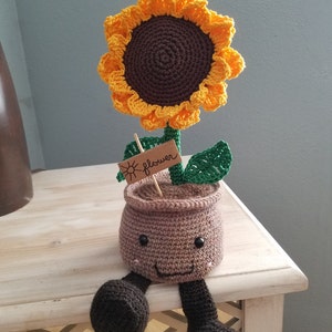 Crochet Sunflower in a Pot PATTERN Amigurumi Crochet - Etsy
