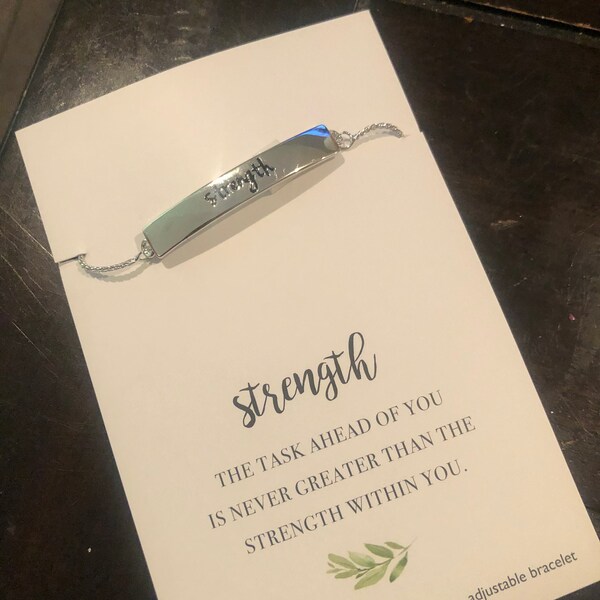 Strength Bracelet, Mantra Bracelet, Strong Women, You Can Do This, Be ...