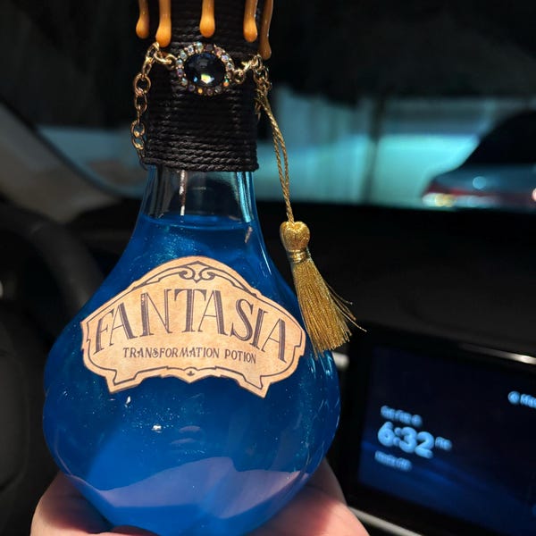 FINAL FANTASY Inspired FANTASIA Potion Bottle With Magical Swirling ...
