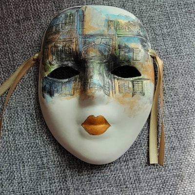 Unique Handmade Decorative Ceramic Wall Mask, Unique Creations, Rare ...