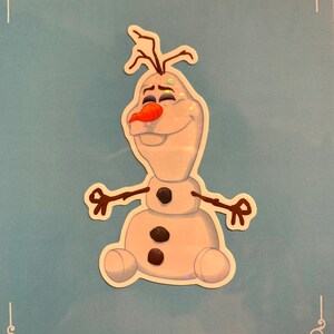 Olaf Frozen Vinyl Sticker Zen Glitter Rainbow Waterproof - Etsy