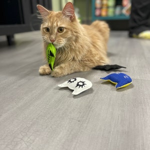 Magical Purple Moon Cat Toy With White Embroidered Stars - Etsy