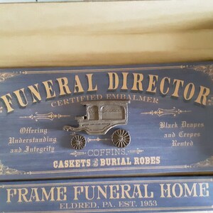 Funeral Director Wood Sign With Optional Personalization - Etsy