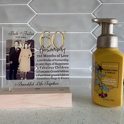 40 Years of Service Work Anniversary, Personalized Acrylic Plaque ...